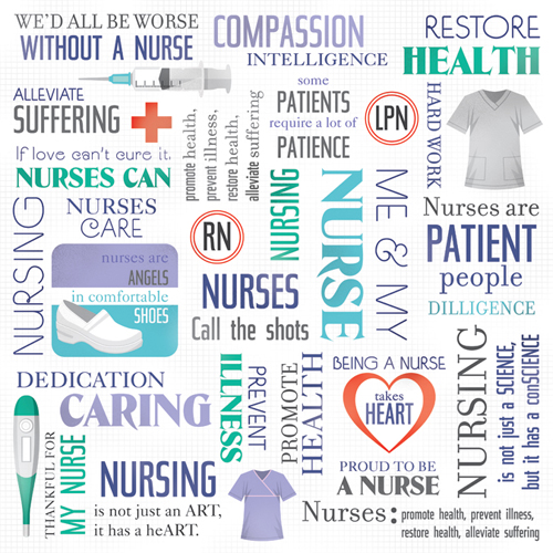 Karen Foster Design - Nurse Collection - 12 x 12 Paper - Nurse's Collage