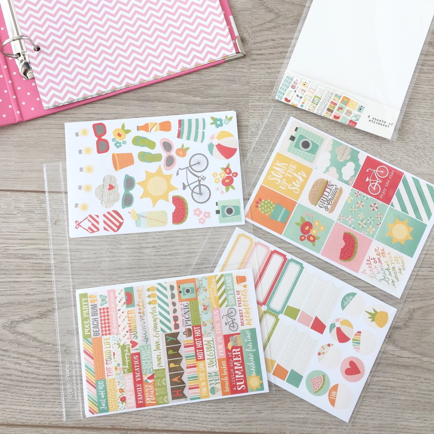 Sticker storage binder - fill pockets with sticker sheets - Project ...