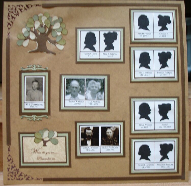 Garrett Picture Pedigree Chart - Project Idea - Scrapbook.com