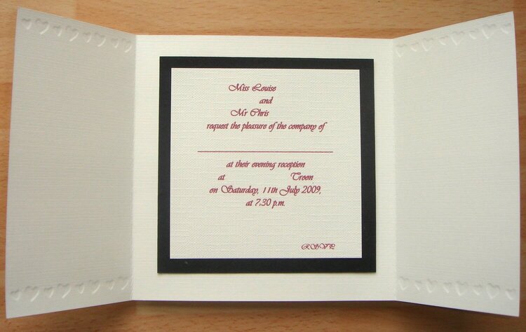 Wedding Invitation - Inside - Project Idea - Scrapbook.com