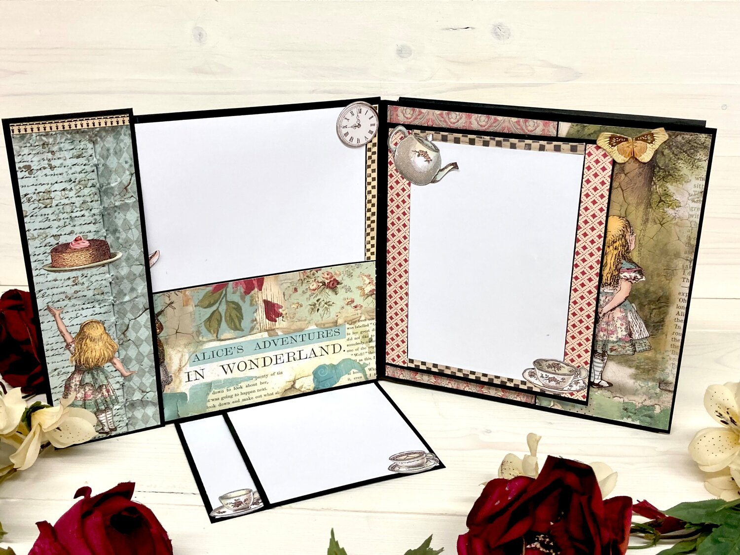 Stamperia Alice in Wonderland Mini Album Page for FotoBella Design Team ...