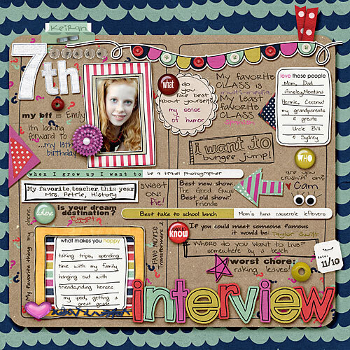 7th grade interview - Project Idea - Scrapbook.com