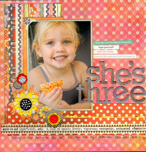 she's three - Project Idea - Scrapbook.com