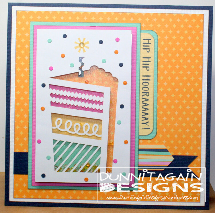 Birthday Cake Shaker - card #2 - Project Idea - Scrapbook.com