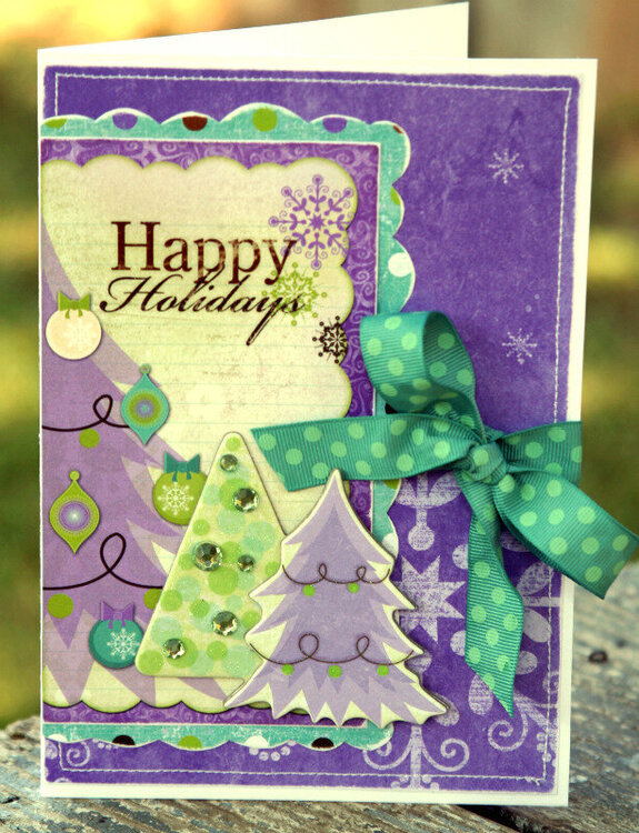 Happy Holidays tree card - Project Idea - Scrapbook.com