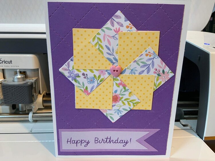 Pinwheel quilt block card. - Project Idea - Scrapbook.com