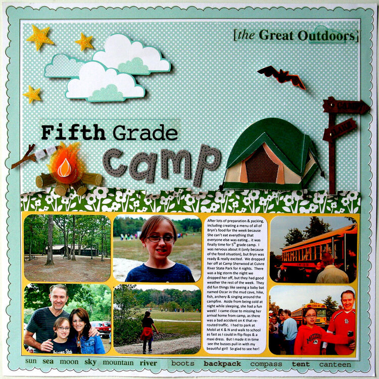 Fifth Grade Camp - Project Idea - Scrapbook.com