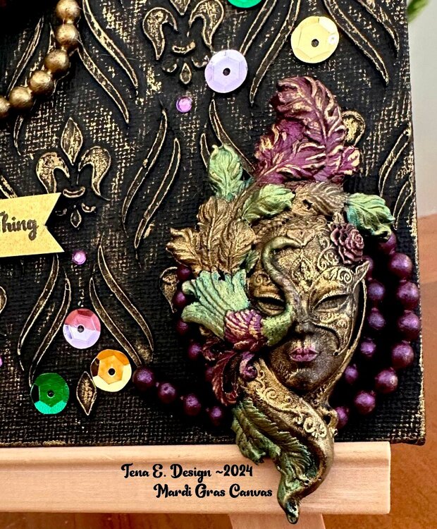 Beads and Bling - Mardi Gras Canvas - Project Idea - Scrapbook.com