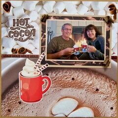 Reminisce - Hot Cocoa Collection - 12 x 12 Cardstock Stickers - Elements