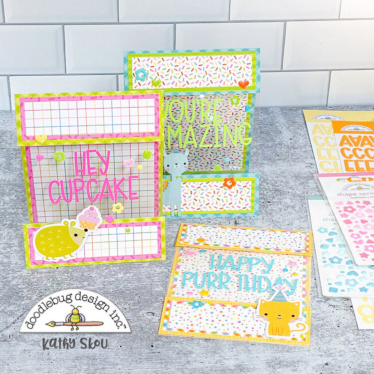 Doodlebug Design | Hey Cupcake Floating Cards - Project Idea ...