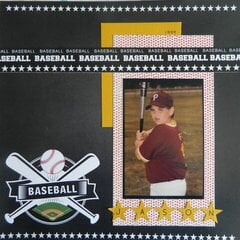 Scrapbook Customs Sports Baseball Chalkboard Paper