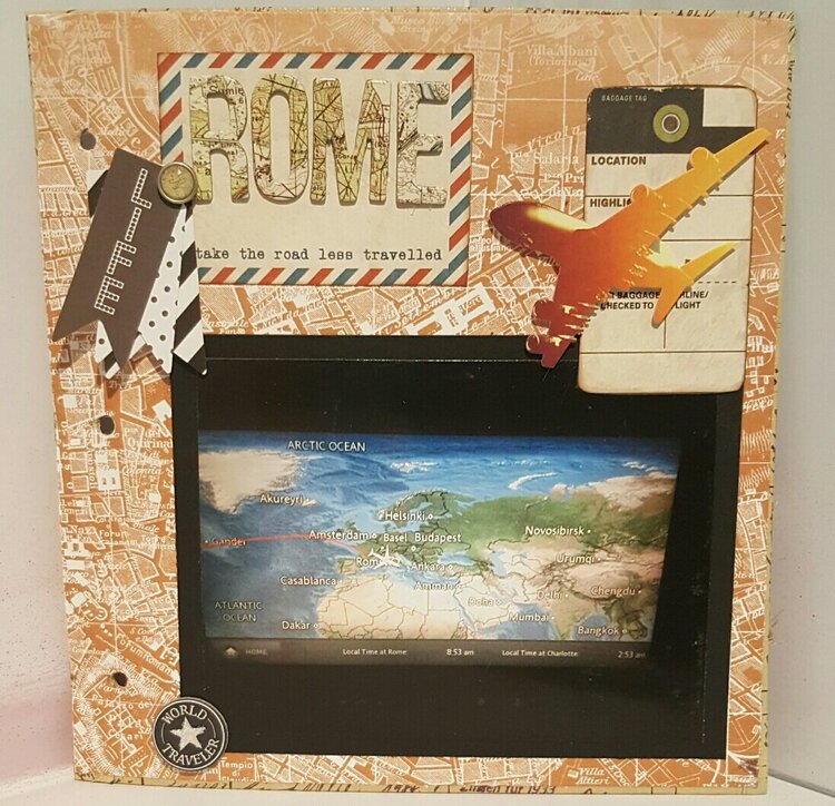 Rome Mini Album Page 1 - Project Idea - Scrapbook.com