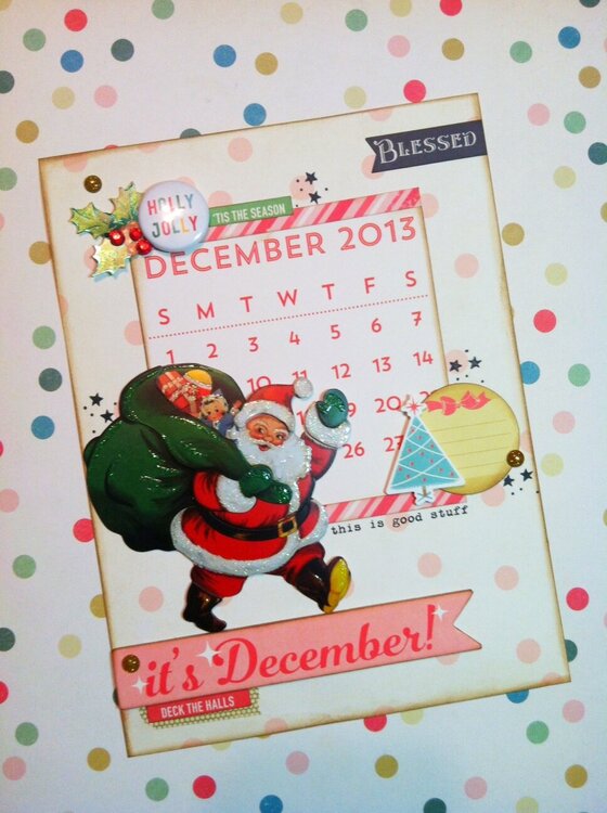 Vintage Style December Daily Cover Page - Project Idea - Scrapbook.com