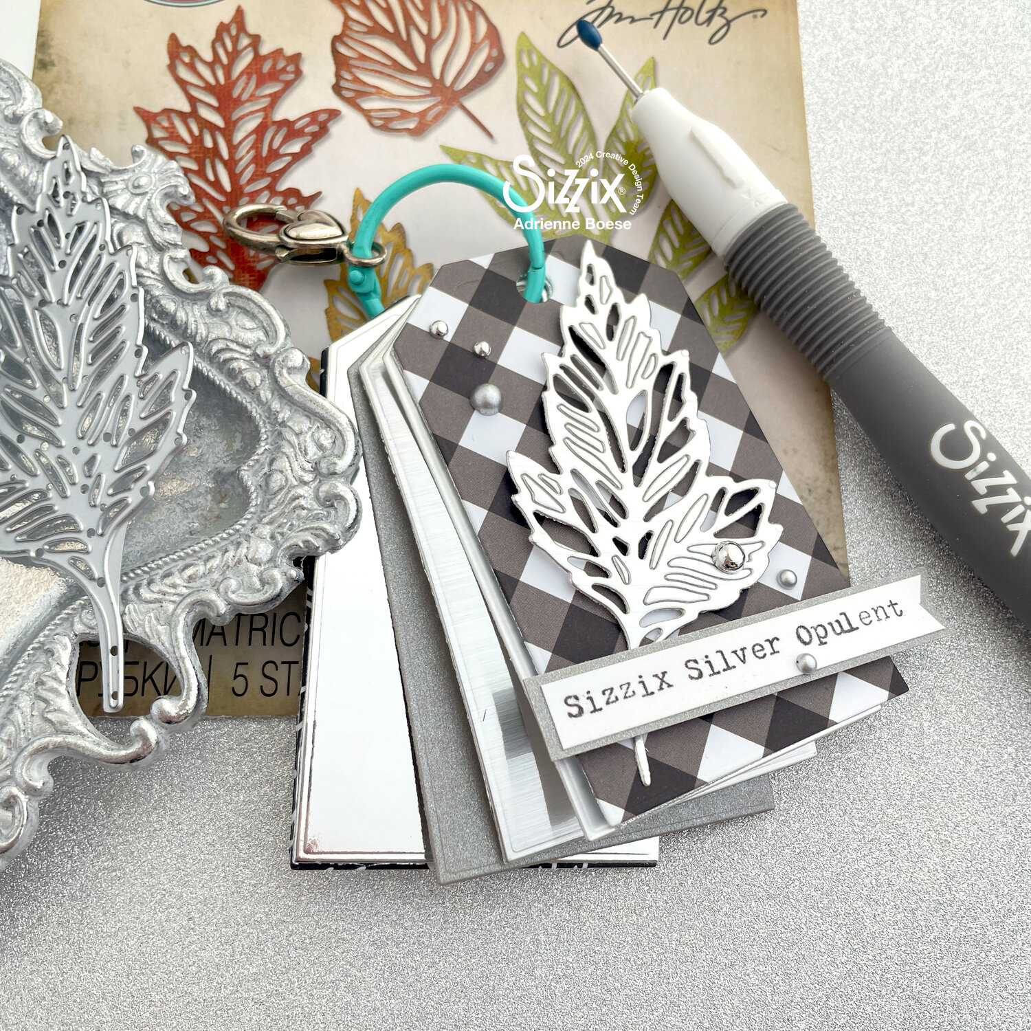 Cardstock Swatch Book with Sizzix Silver Opulent - Project Idea ...