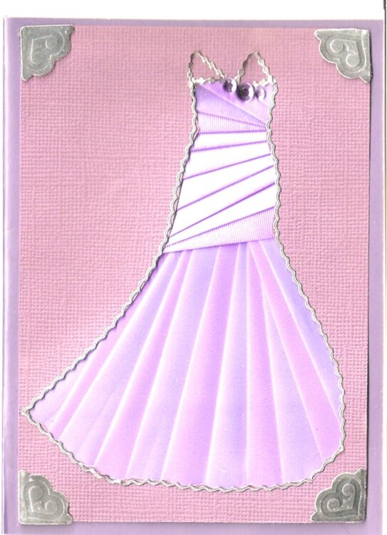 Opal pink Iris folded Gown card. - Project Idea - Scrapbook.com