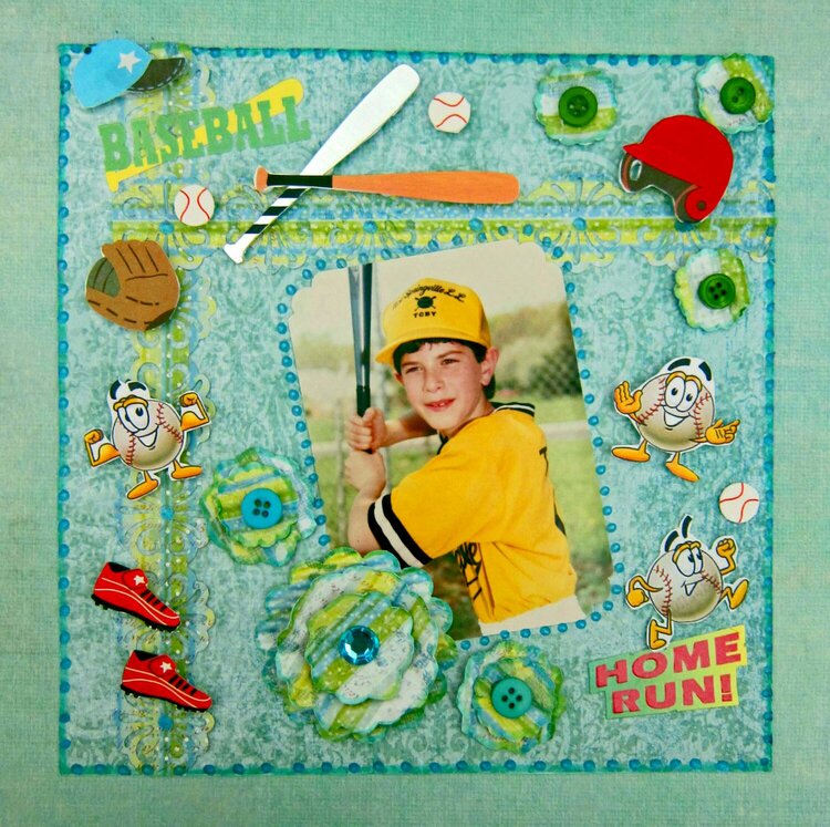 Jared's Baseball Scrapbook Page - Project Idea - Scrapbook.com