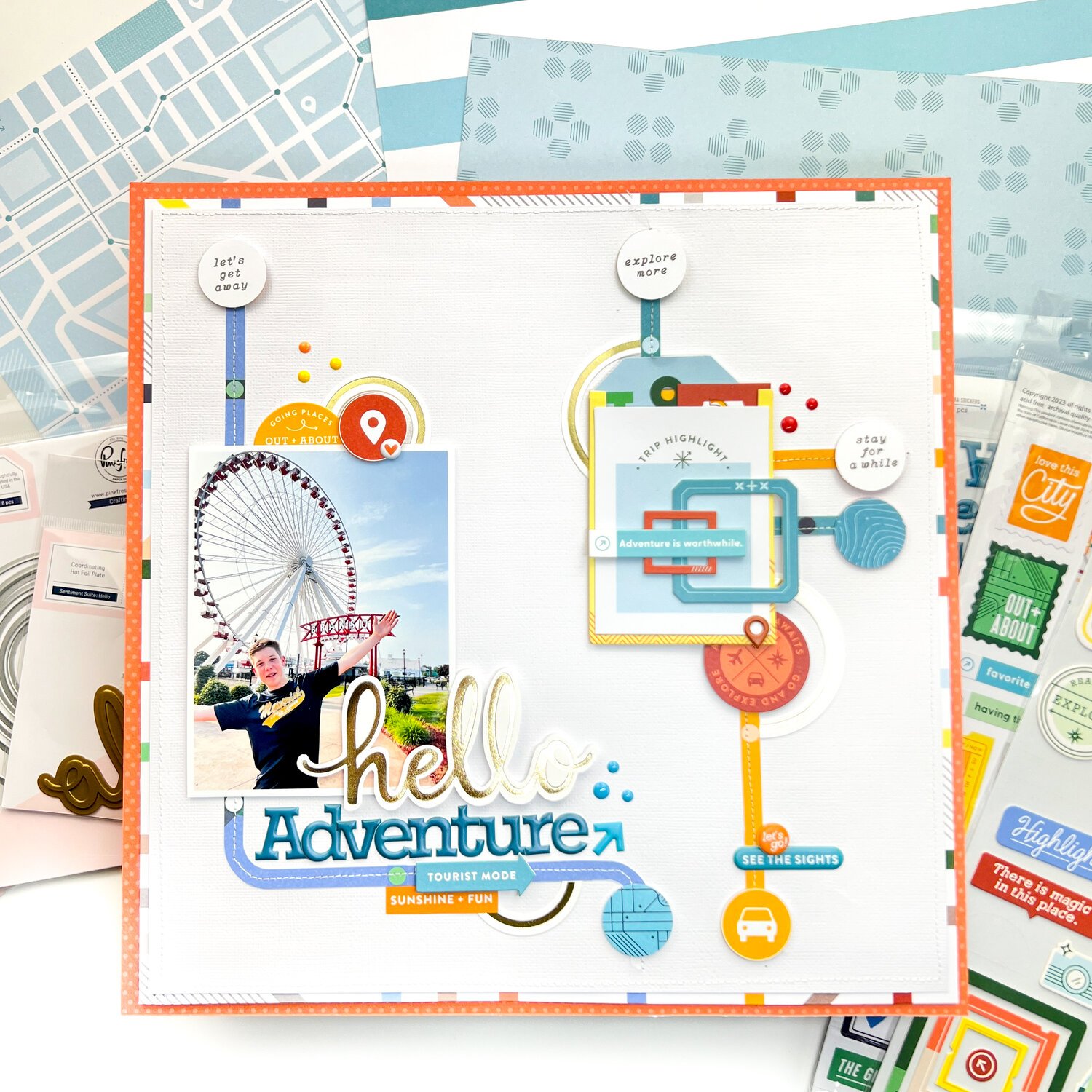 Hello Adventure layout - Project Idea - Scrapbook.com