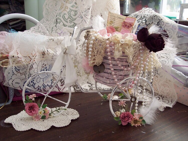 Shabby Chic**Altered Black Bike Plant Holder - Project Idea - Scrapbook.com