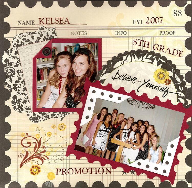 8th Grade Promotion 2007 - Project Idea - Scrapbook.com