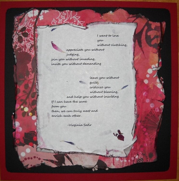 Virginia Satir Poem - Project Idea - Scrapbook.com