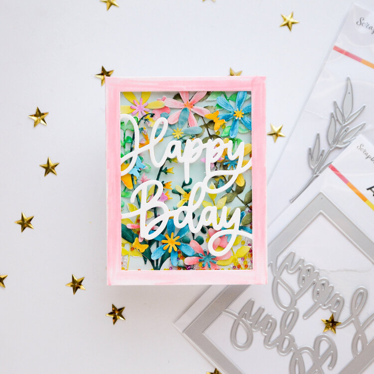 Birthday card with floral shaker - Project Idea - Scrapbook.com