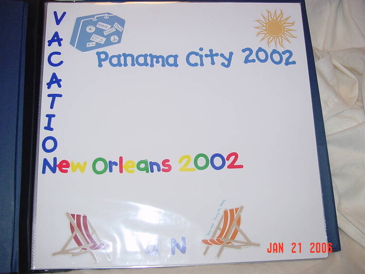 Vacation Cover Page - Project Idea - Scrapbook.com