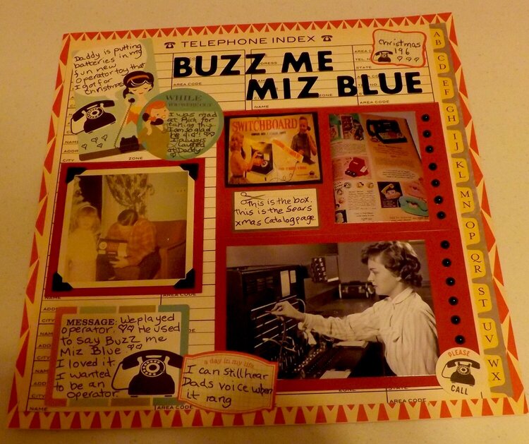Buzz Me Miz Blue Heritage Challenge March - Project Idea - Scrapbook.com