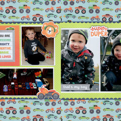 Pebbles - Cool Boy Collection - 12 x 12 Double Sided Paper - Journaling