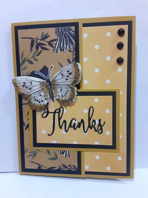 Mustard Layered Thank You Card - Project Idea - Scrapbook.com