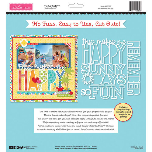 Bella Blvd - My Life 365 Collection - Cut Outs - Makes Me Happy