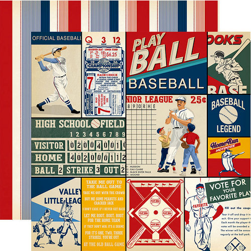 Carta Bella Paper Baseball Multi Journaling Cards Paper