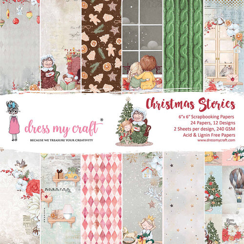 Dress My Craft - 6 x 6 Paper Pad - Christmas Stories