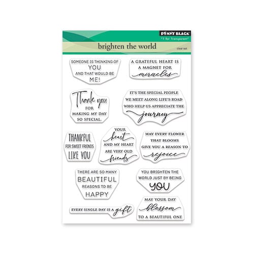 Penny Black - Clear Photopolymer Stamps - Brighten The World