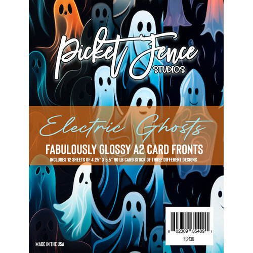 Picket Fence Studios - Fabulously Glossy A2 Card Fronts - Electric Ghosts