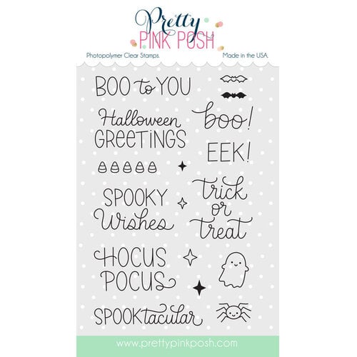 Pretty Pink Posh - Clear Photopolymer Stamps - Halloween Greetings
