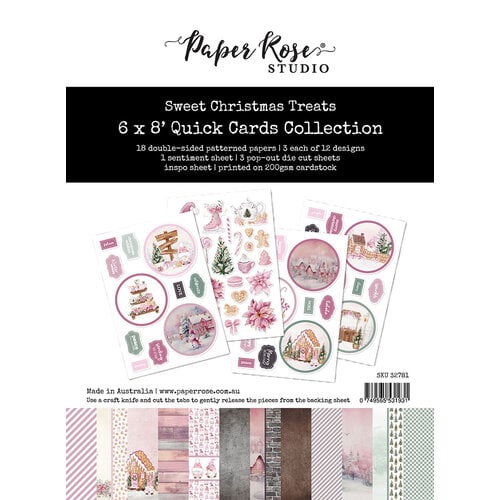 Paper Rose - 6 x 8 Quick Cards - Sweet Christmas Treats