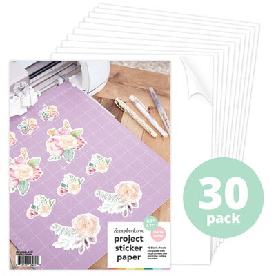 Scrapbook.com - Craft Room Basics - Tall Sticker Organizer - White