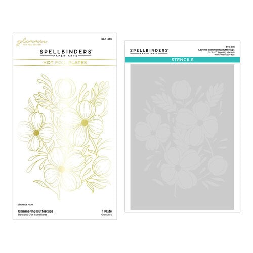 Spellbinders - Glimmering Flowers Collection - Glimmer Hot Foil Plate ...