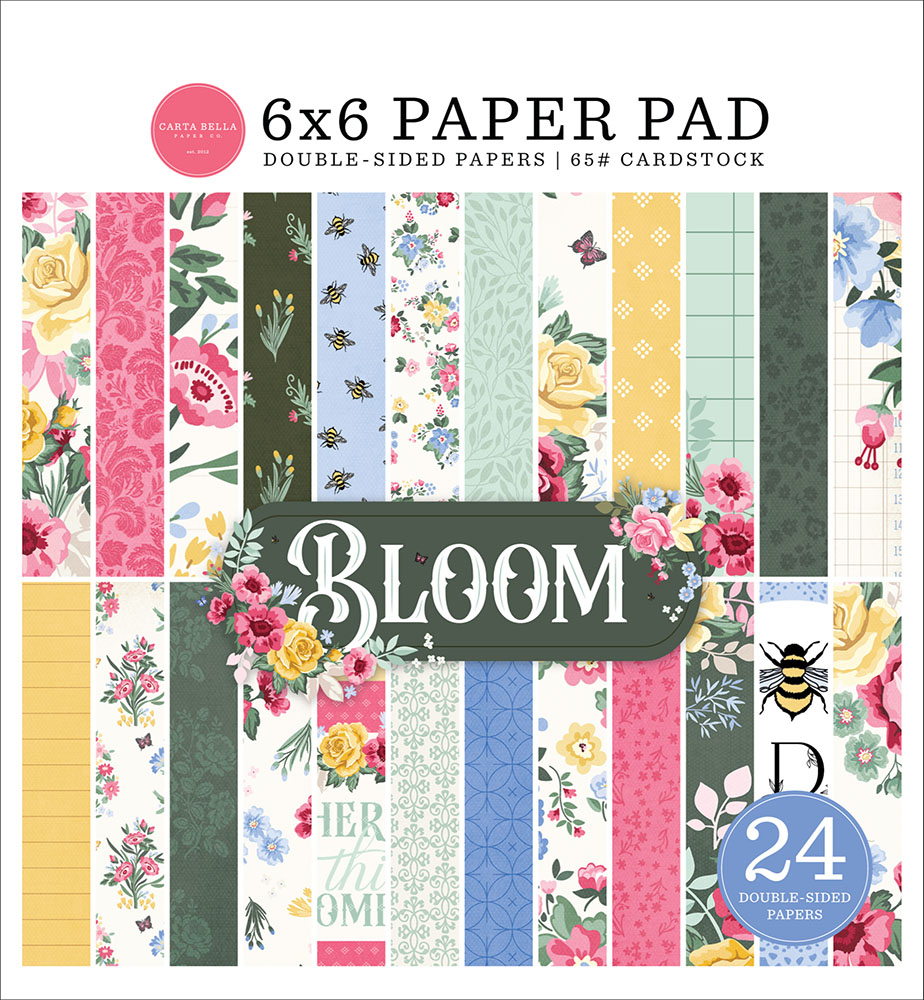 Carta Bella Paper - Bloom Collection - 6 x 6 Paper Pad | Scrapbook.com