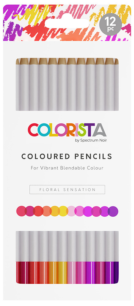 Colorista - Coloured Pencils - Floral Sensation - 12 Piece Set
