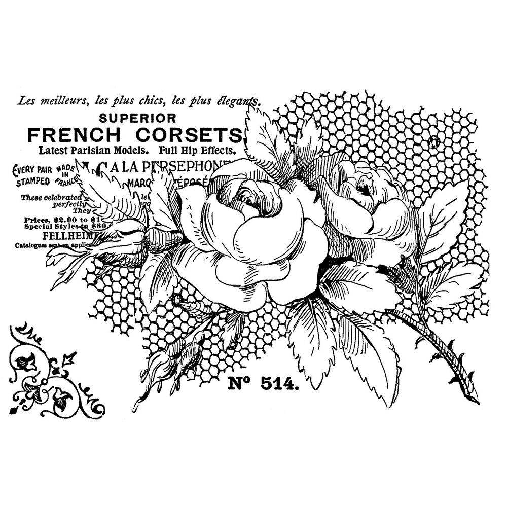 Creative Expressions - Clear Photopolymer Stamps - French Rose