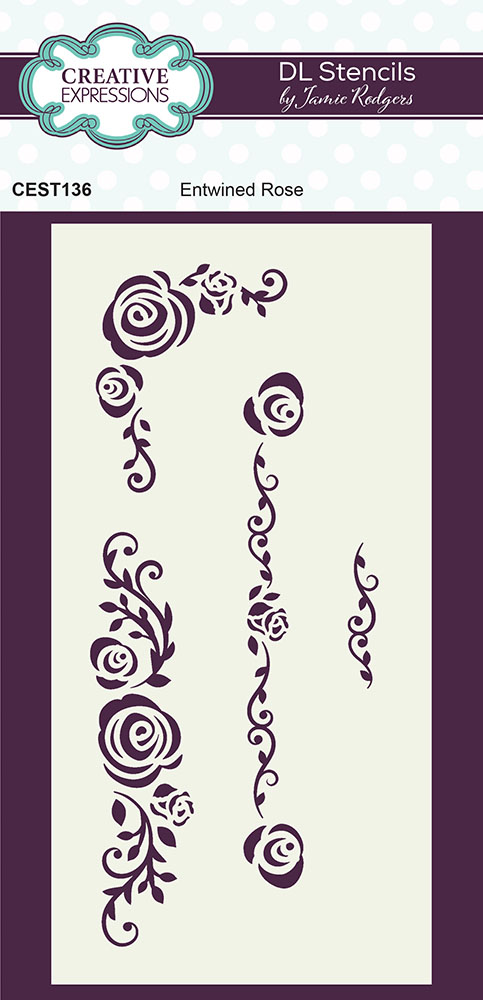 Creative Expressions - Stencils - Entwined Rose | Scrapbook.com