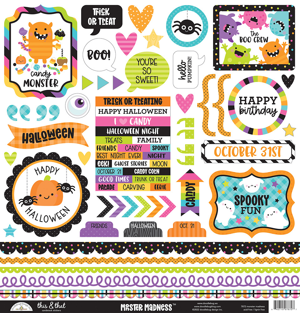 Doodlebug Design - Monster Madness Collection - Halloween - 12 x 12 ...