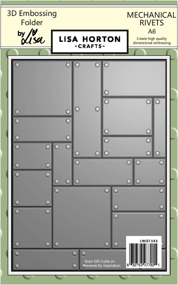 Lisa Horton Crafts - 3D Embossing Folder - Mechanical Rivets