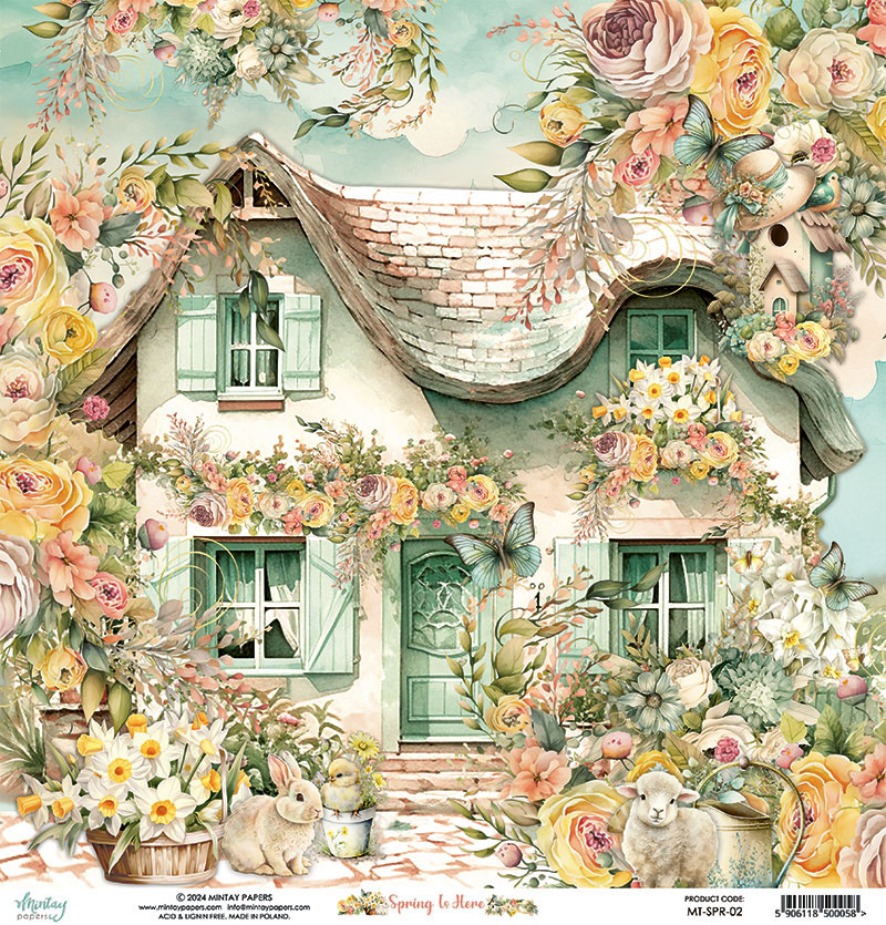 Mintay Papers Spring Is Here 12x12 Paper | Scrapbook.com