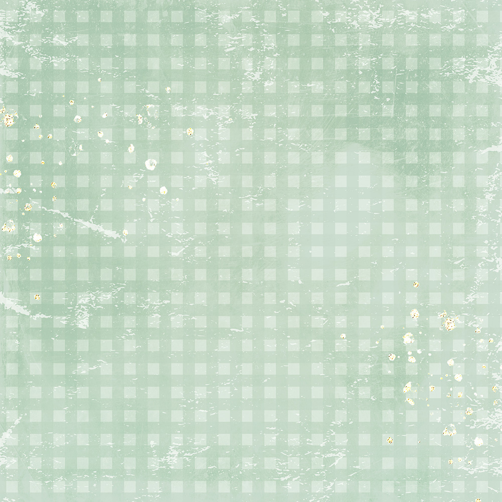 Memory Place - Gingham Love Collection - 12 x 12 Double Sided Paper - Wave