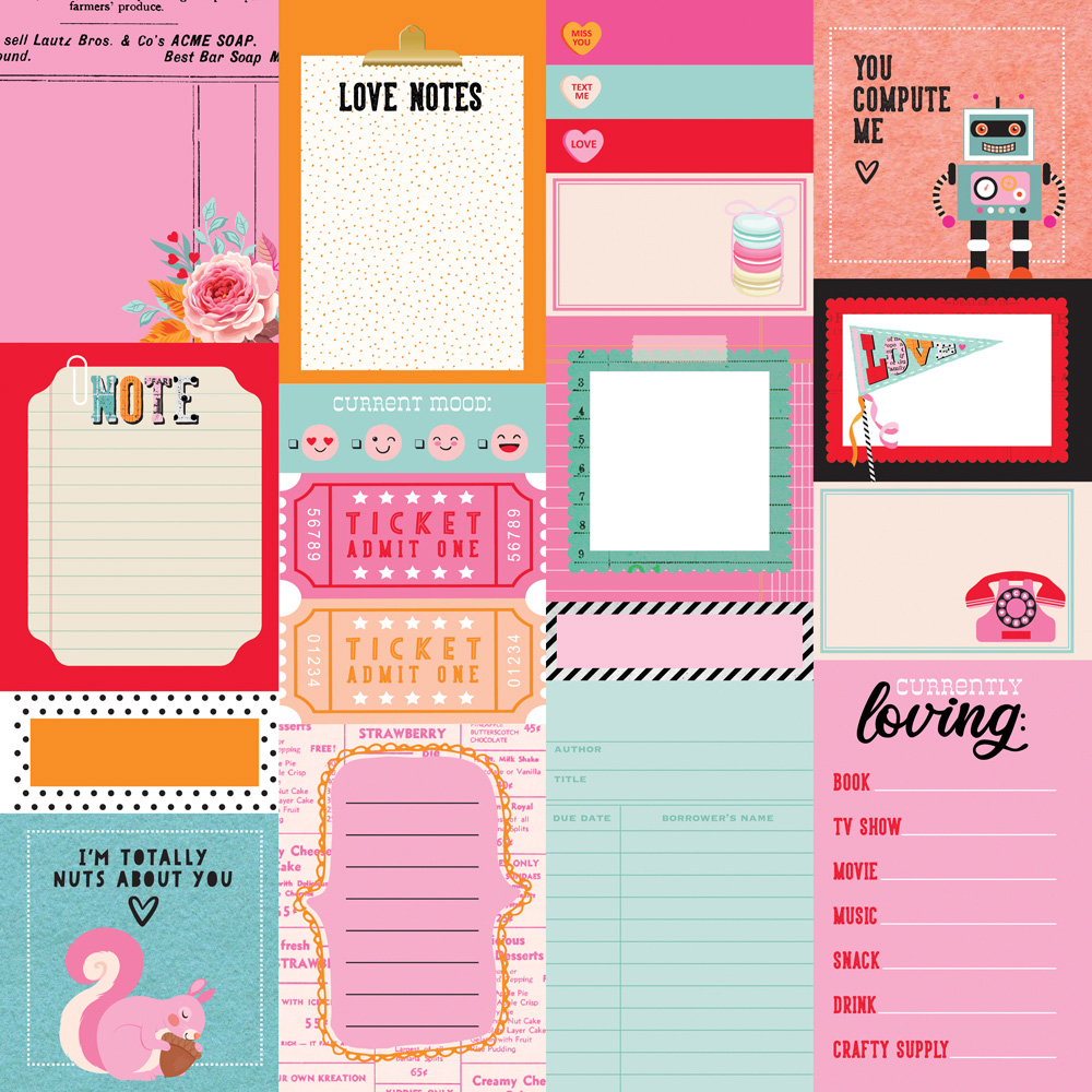 Simple Stories - Heart Eyes Collection - 12 x 12 Double Sided Paper ...