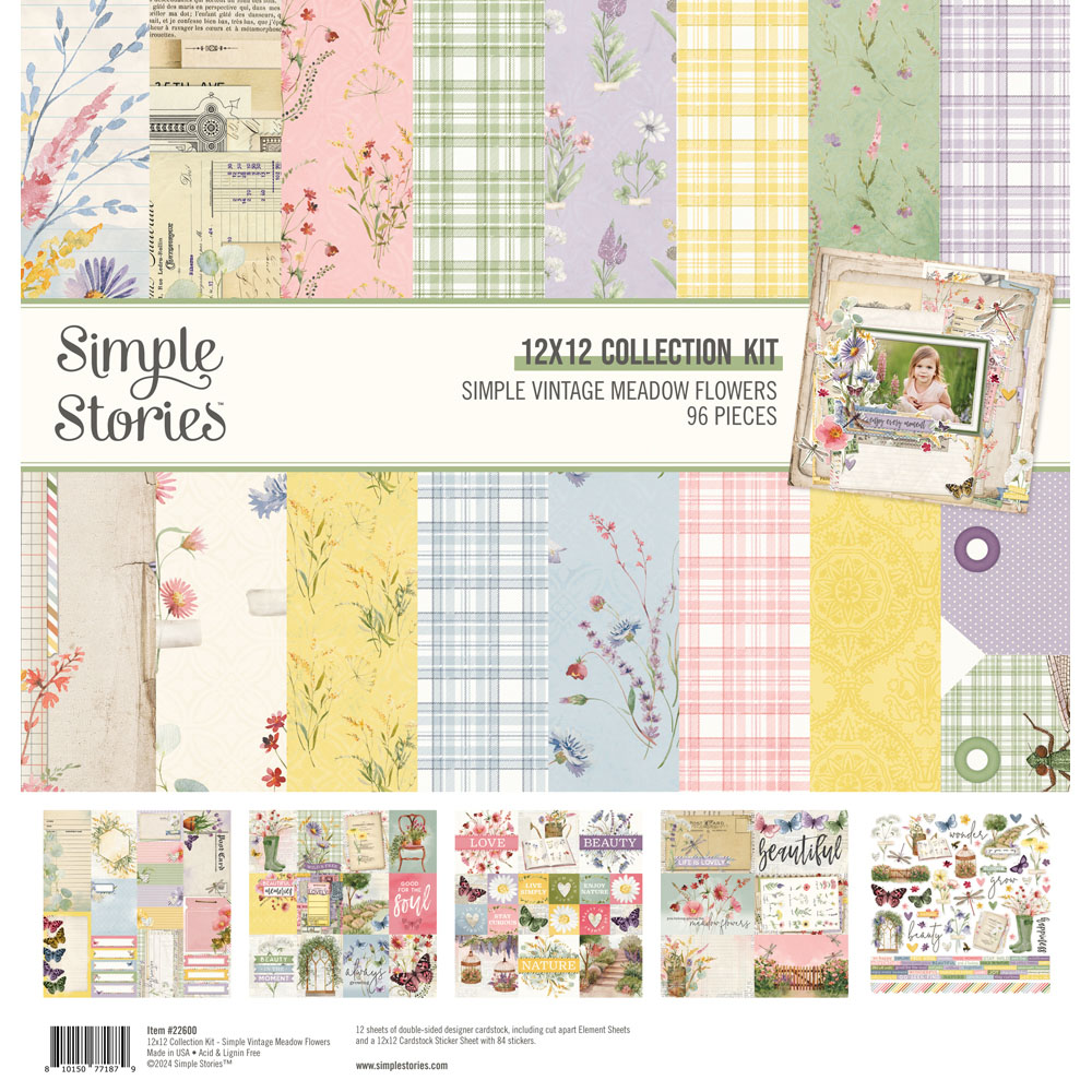 Simple Stories - Simple Vintage Meadow Flowers Collection - 12 x 12 ...