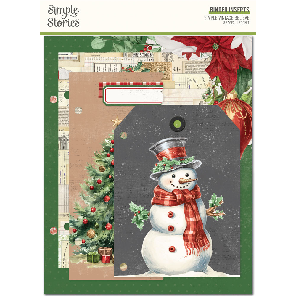 Simple Stories - Simple Vintage Believe Collection - 6 x 8 Binder Inserts