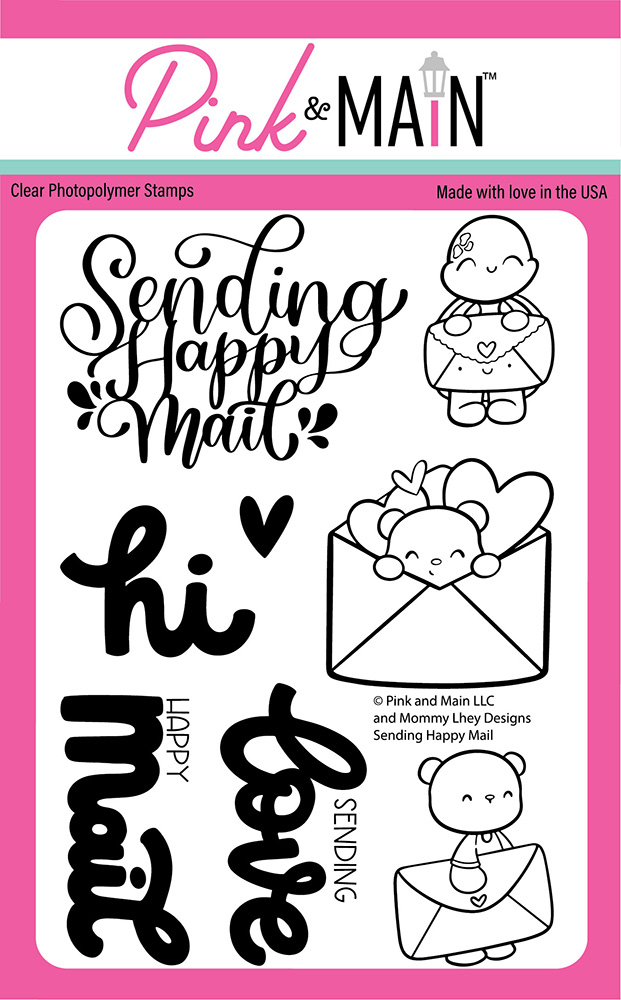 Pink and Main - Clear Photopolymer Stamps - Sending Happy Mail